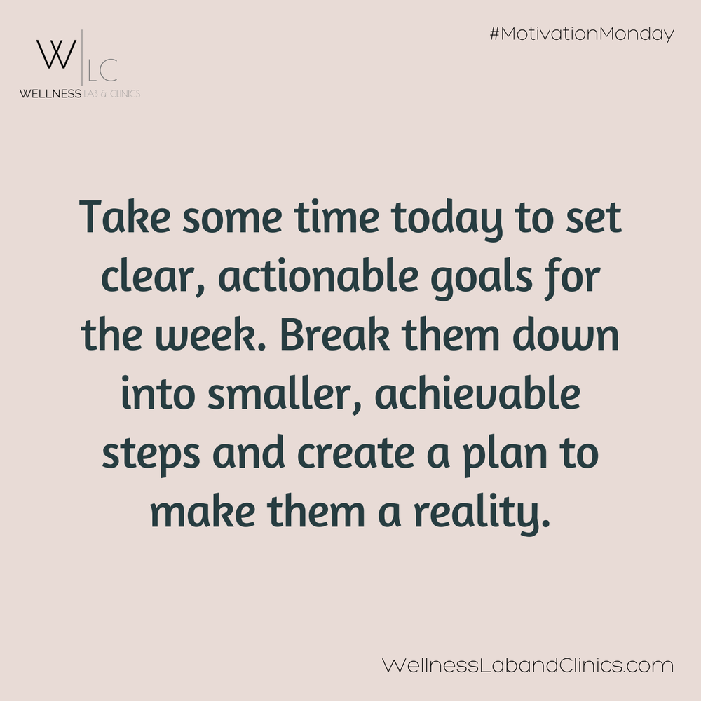 MOTIVATION MONDAY: Achieve Your Goals — Wellness Lab & Clinics