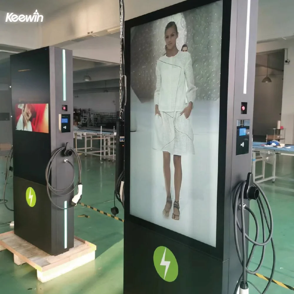 55 inch Outdoor EV Charging Post-IP66-dual side — Keewin Display