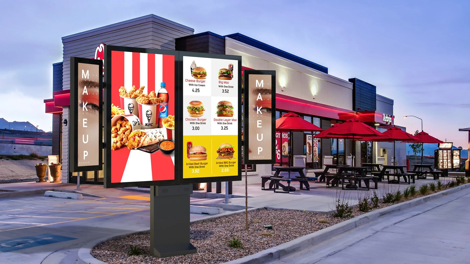 Digital Drive Thru Menu Board — Keewin Display