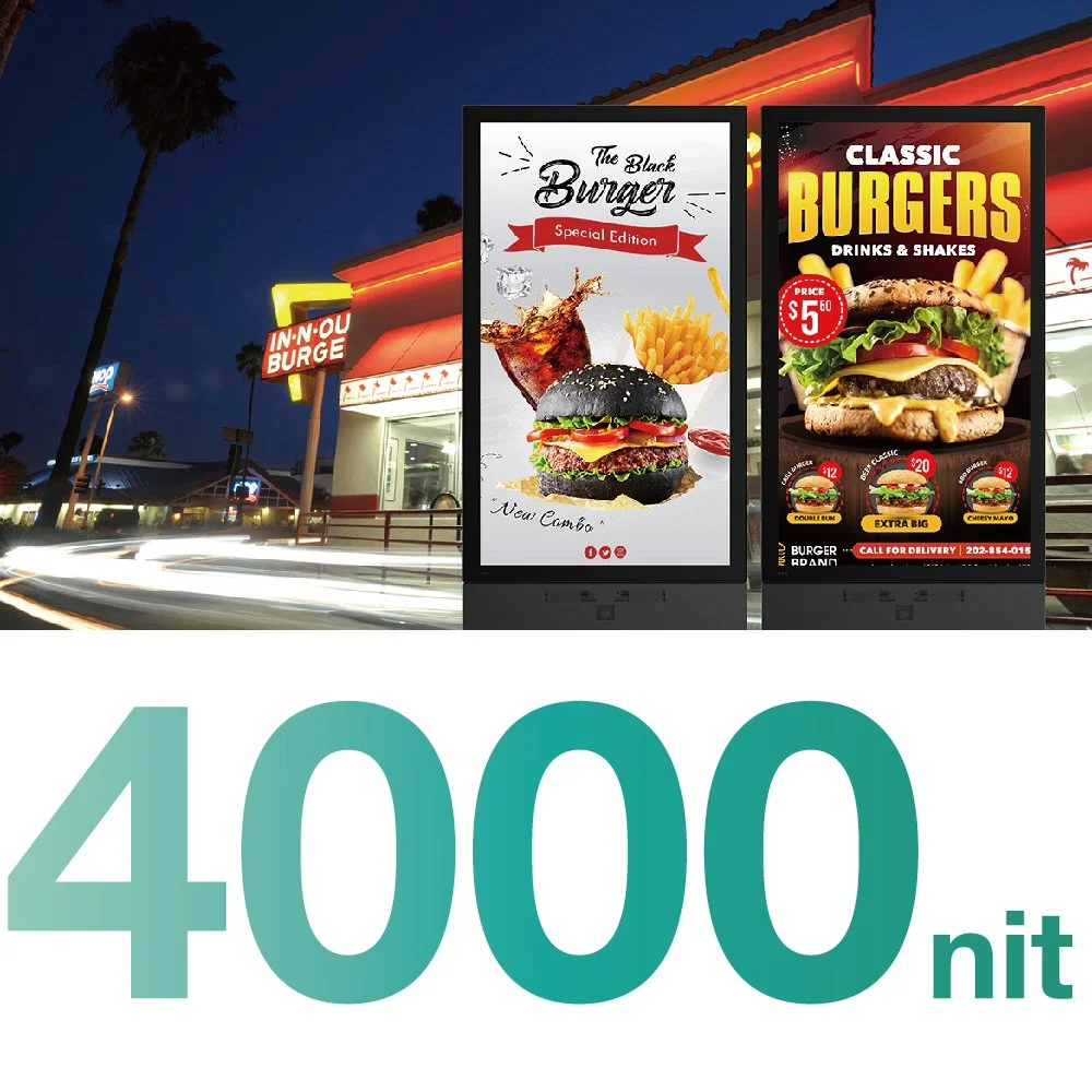 49inch Digital Drive Thru Menu Board-IP66 Rating — Keewin Display