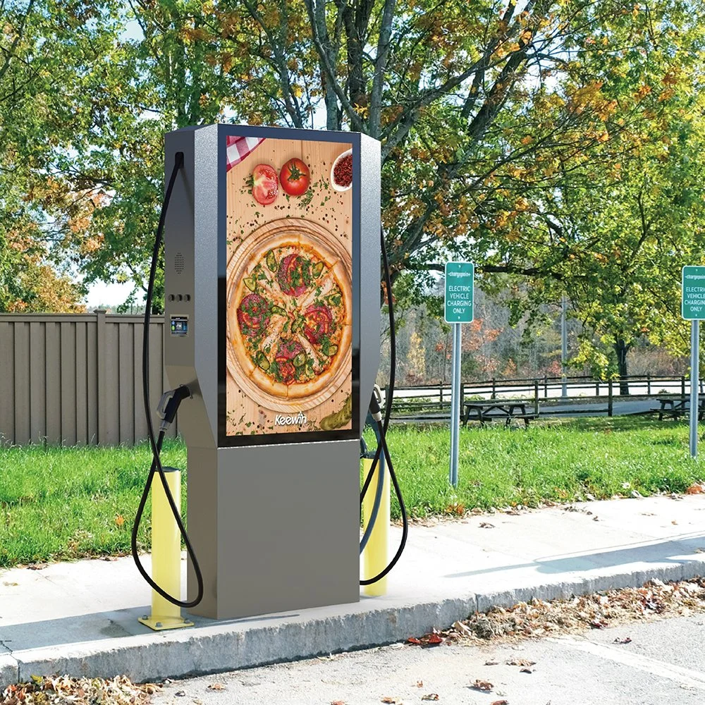 55 inch Outdoor EV Charging Post-IP66-dual side — Keewin Display