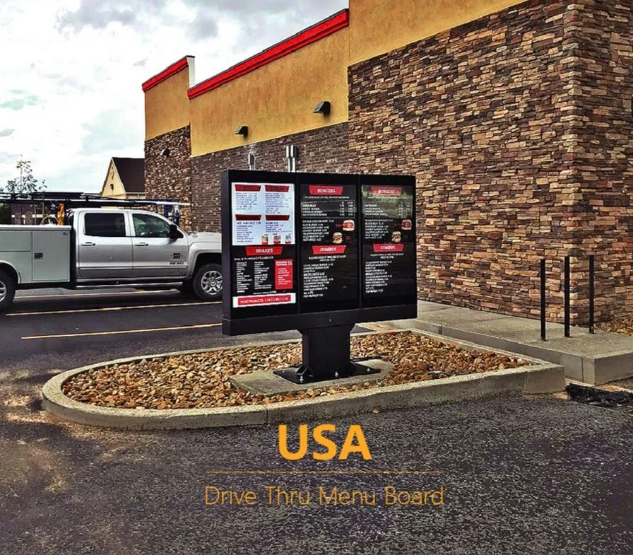 49inch Digital Drive Thru Menu Board-IP66 Rating — Keewin Display