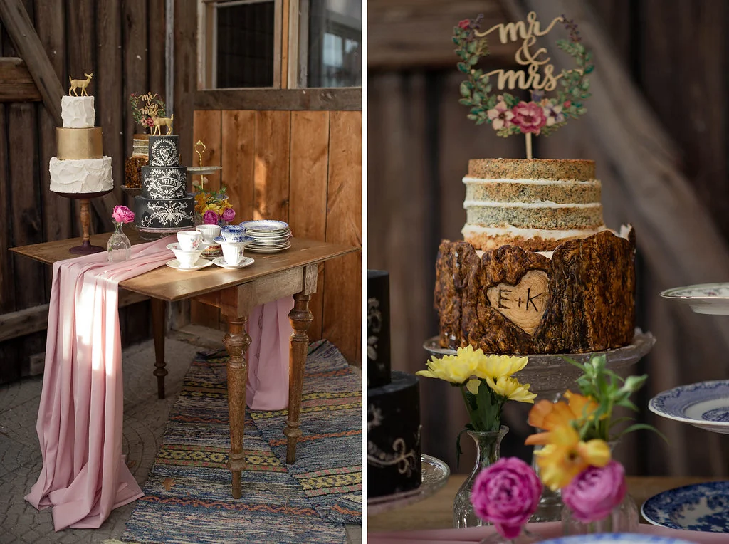 Inspirationsfotografering med vintageporslin och hållbara brudklänningar