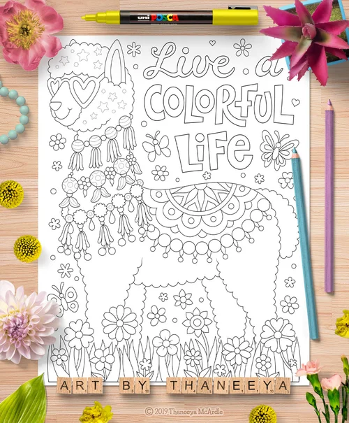 Live a Colorful Life Coloring Book by Thaneeya McArdle — Thaneeya.com