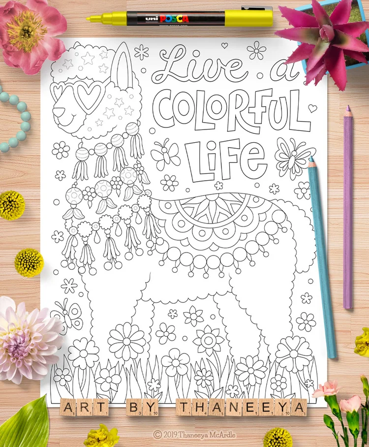 Live a Colorful Life Coloring Book by Thaneeya McArdle — Thaneeya.com