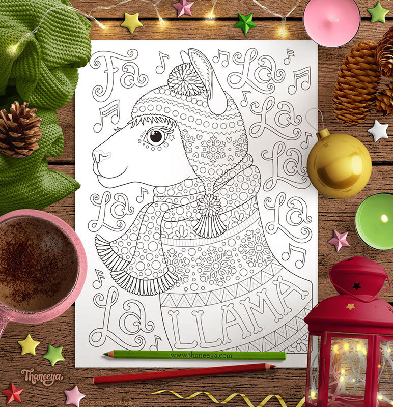 Holiday Cheer Coloring Book by Thaneeya McArdle - Christmas Coloring ...