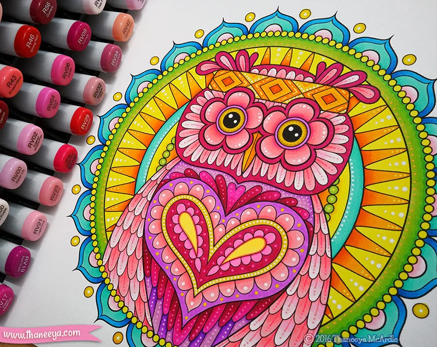 Groovy Owls Coloring Book by Thaneeya McArdle — Thaneeya.com