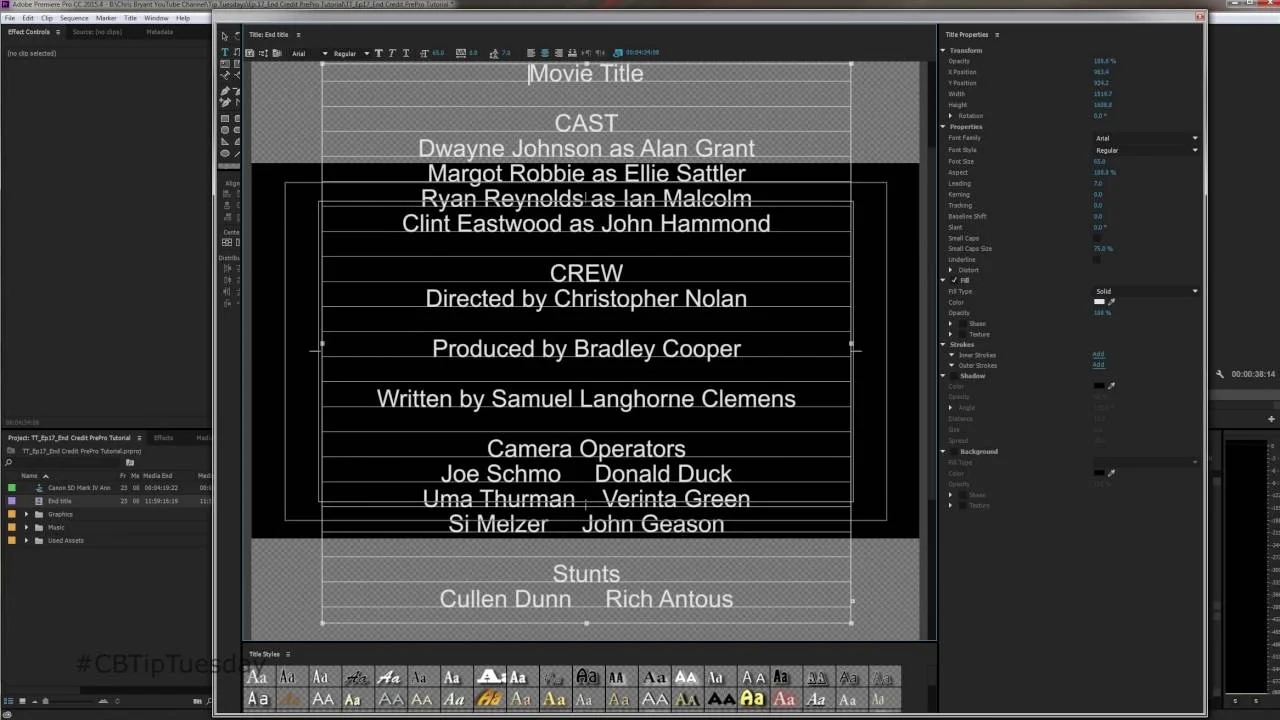 How to Create Scrolling End Titles in Adobe Premiere Pro — Premiere Bro