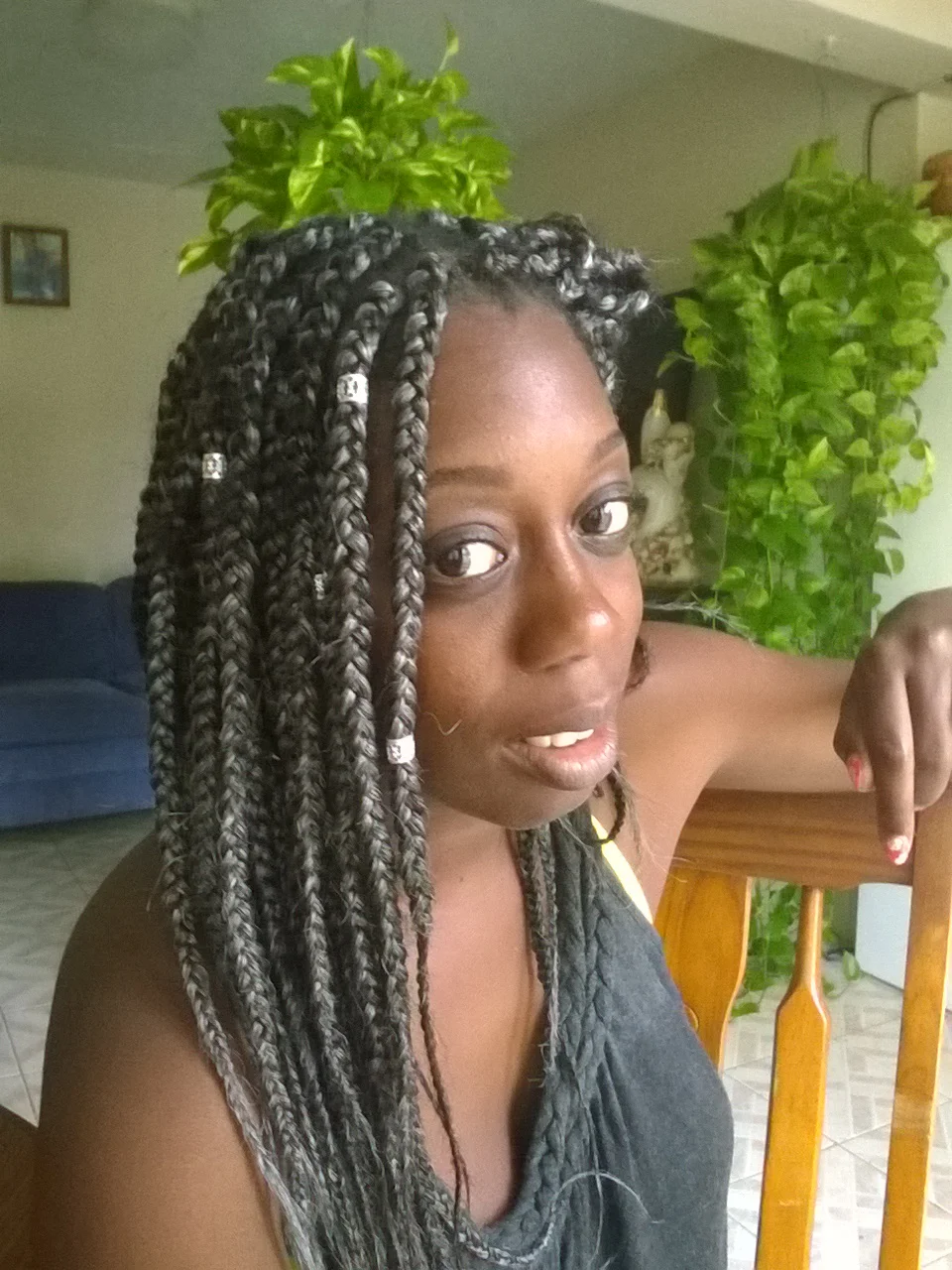 Short Curly Box Braids