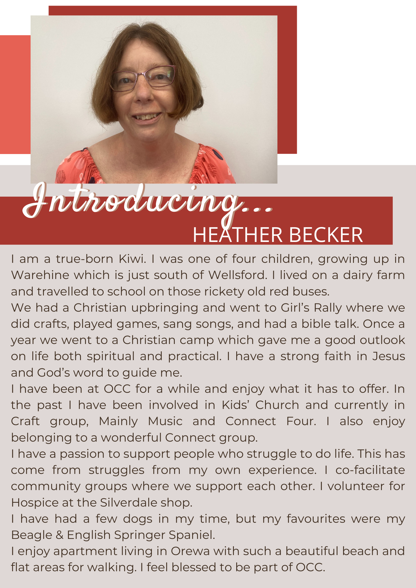 Heather Becker — Orewa Community Church