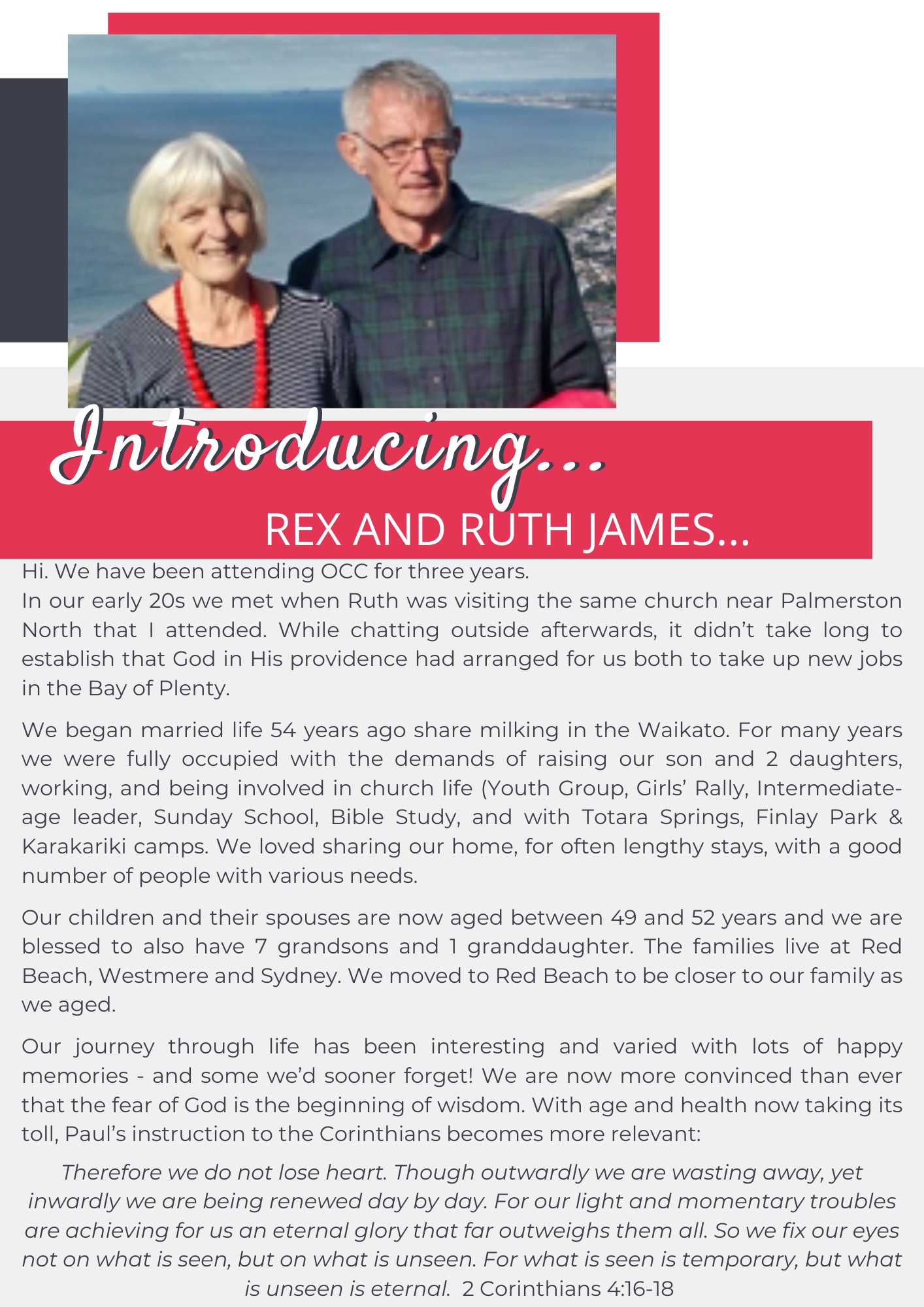 Rex & Ruth James — Orewa Community Church