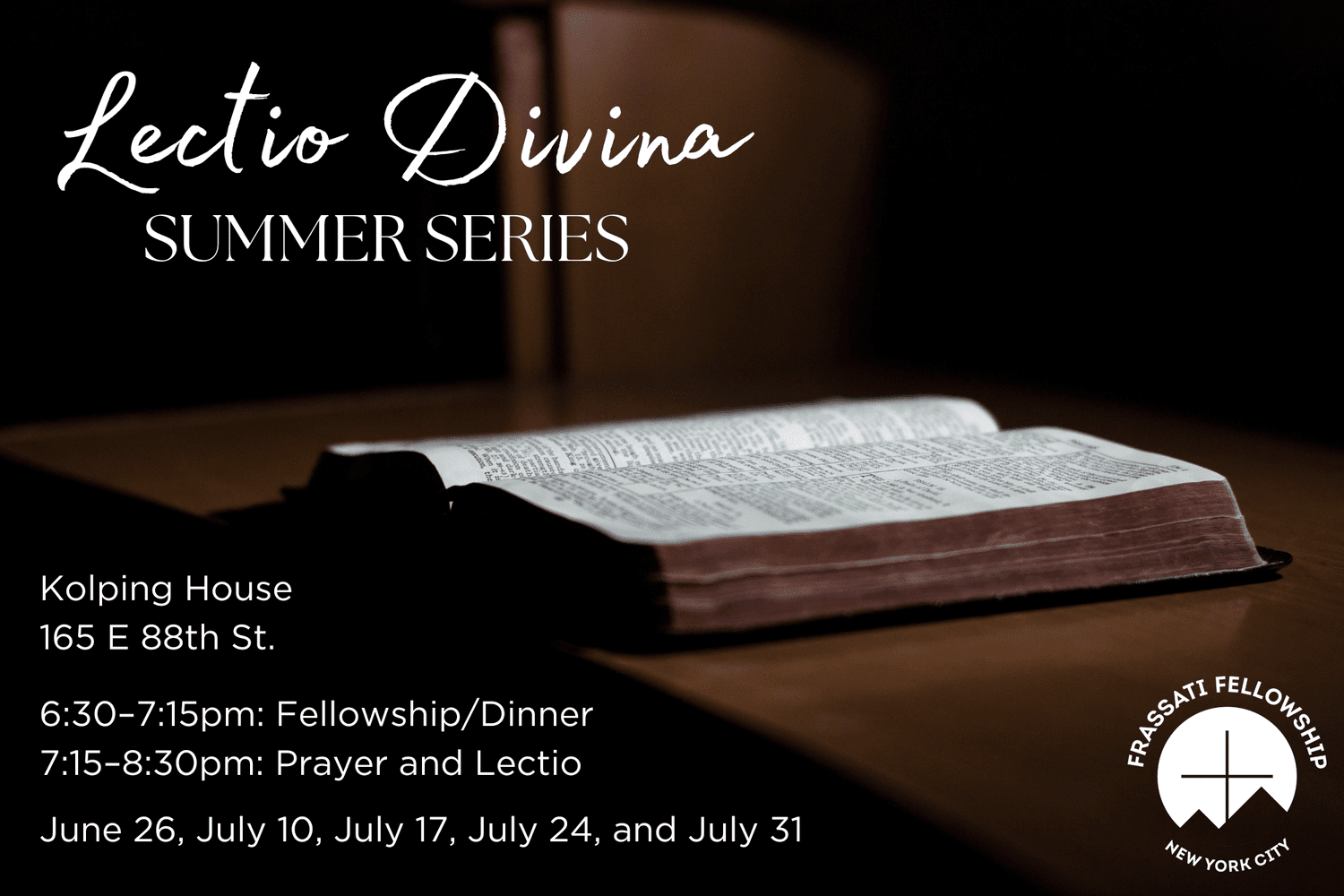 Lectio Divina (Bible Study) — Frassati Fellowship of New York City