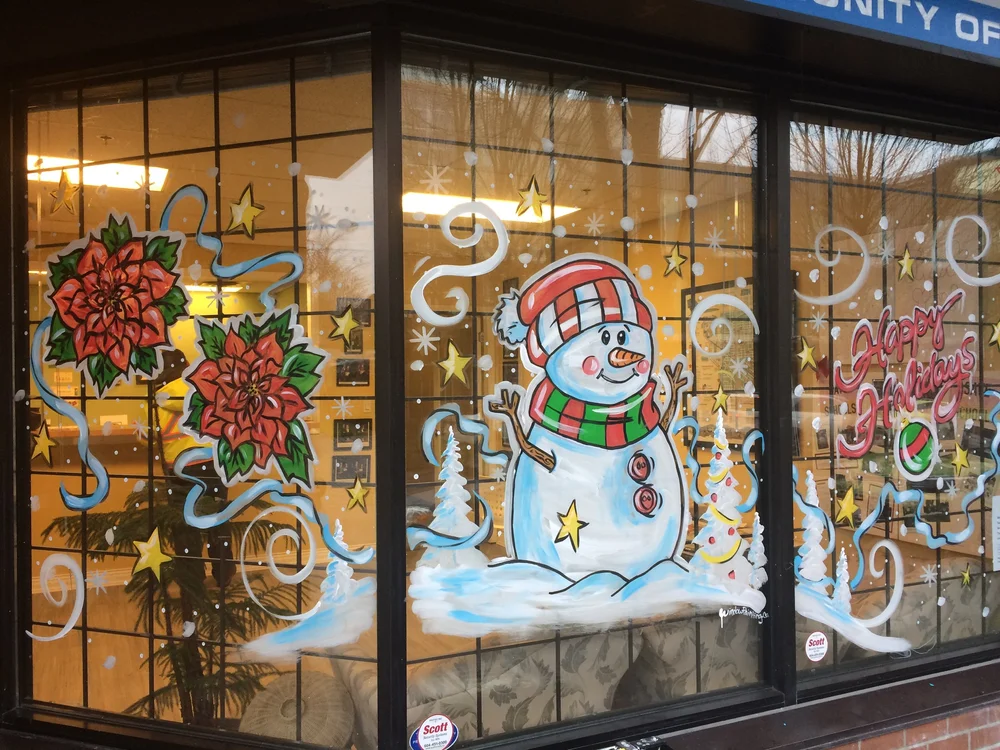 Christmas Window Painting — Artistic Flair