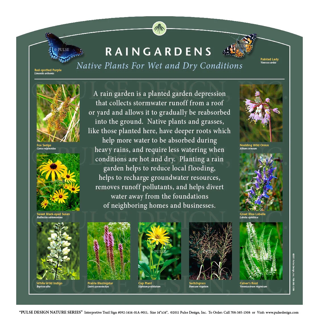 Outdoor Interpretive Nature Trail Sign in Stormwater & Runoff ...