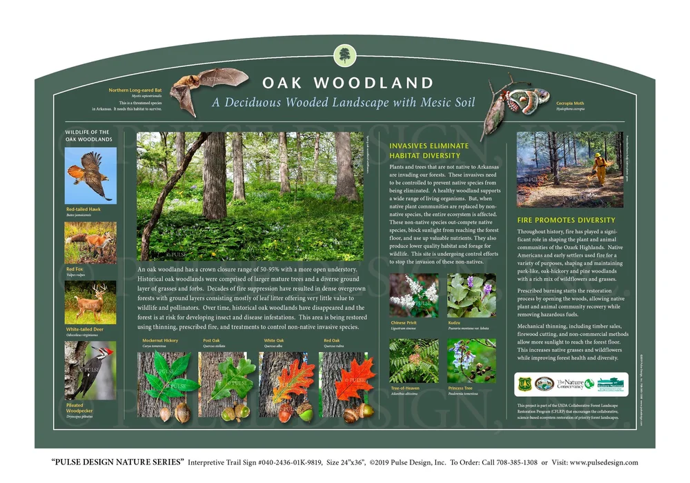 Outdoor Interpretive Sign: Oak Woodland, Habitat, Restoration, Guide ...