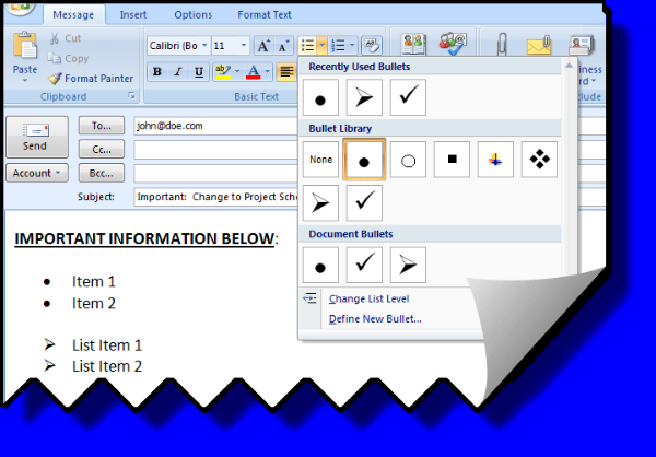 Improve Your Messages With Email Bullet Points Email Overload Solutions Improve Your Messages With Email Bullet Points Email Overload Solutions