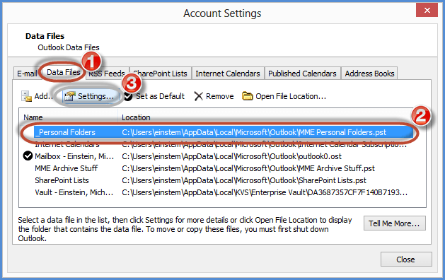 Ms outlook personal folders - nanaxjax