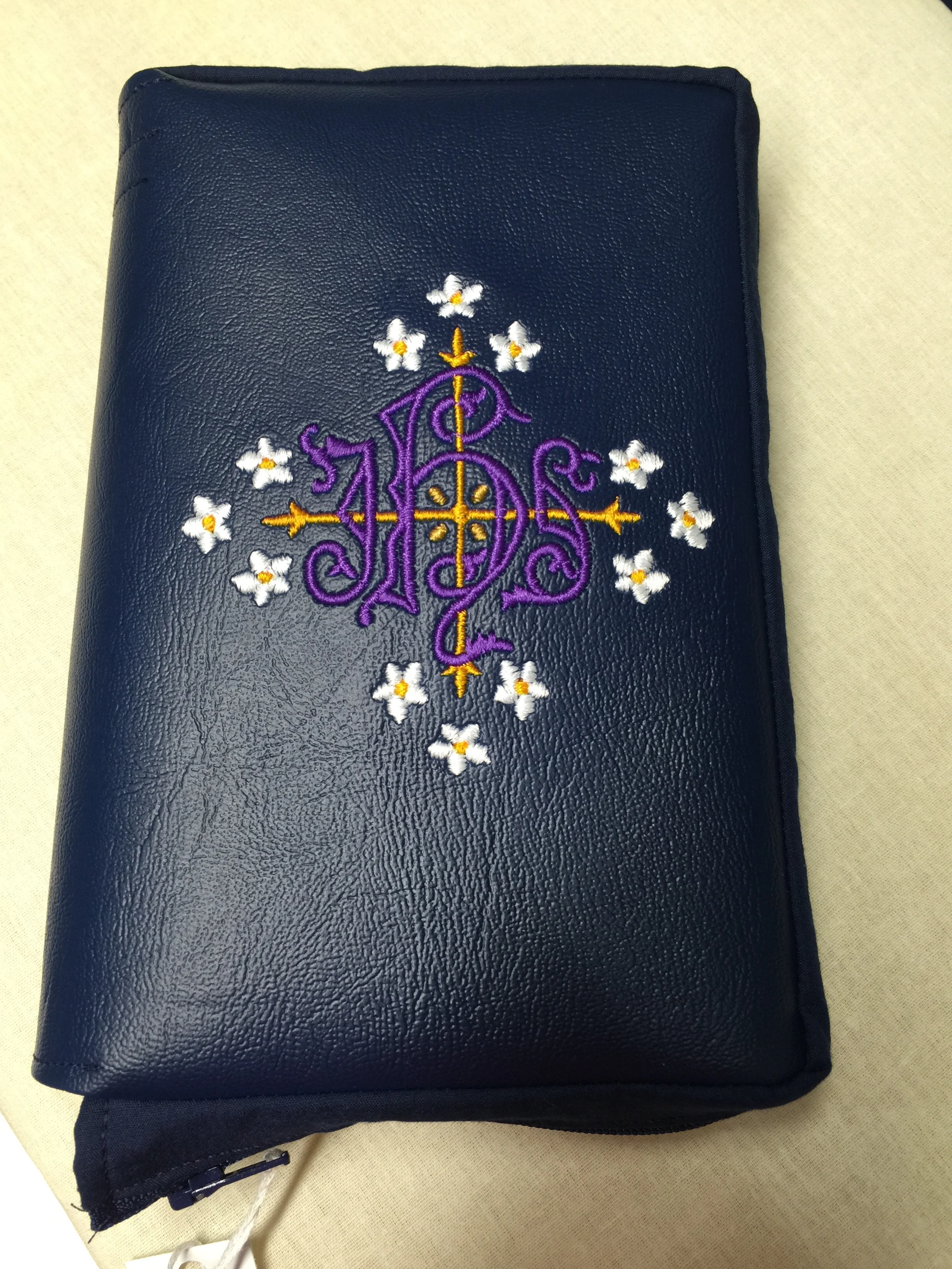 Floral IHS Missal Cover — Custom Missal & Breviary Covers