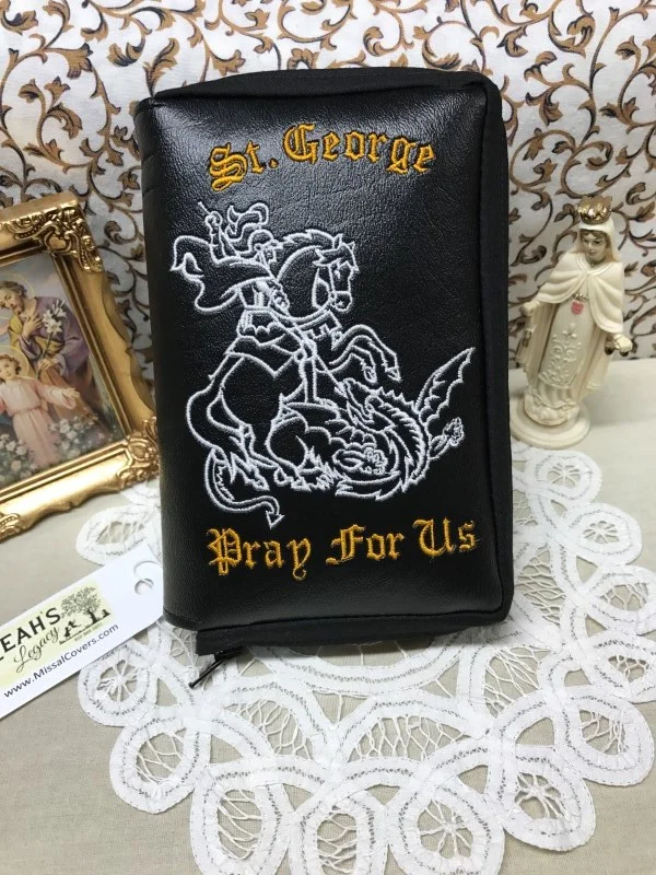 St. George Outline Missal Cover — Custom Missal & Breviary Covers