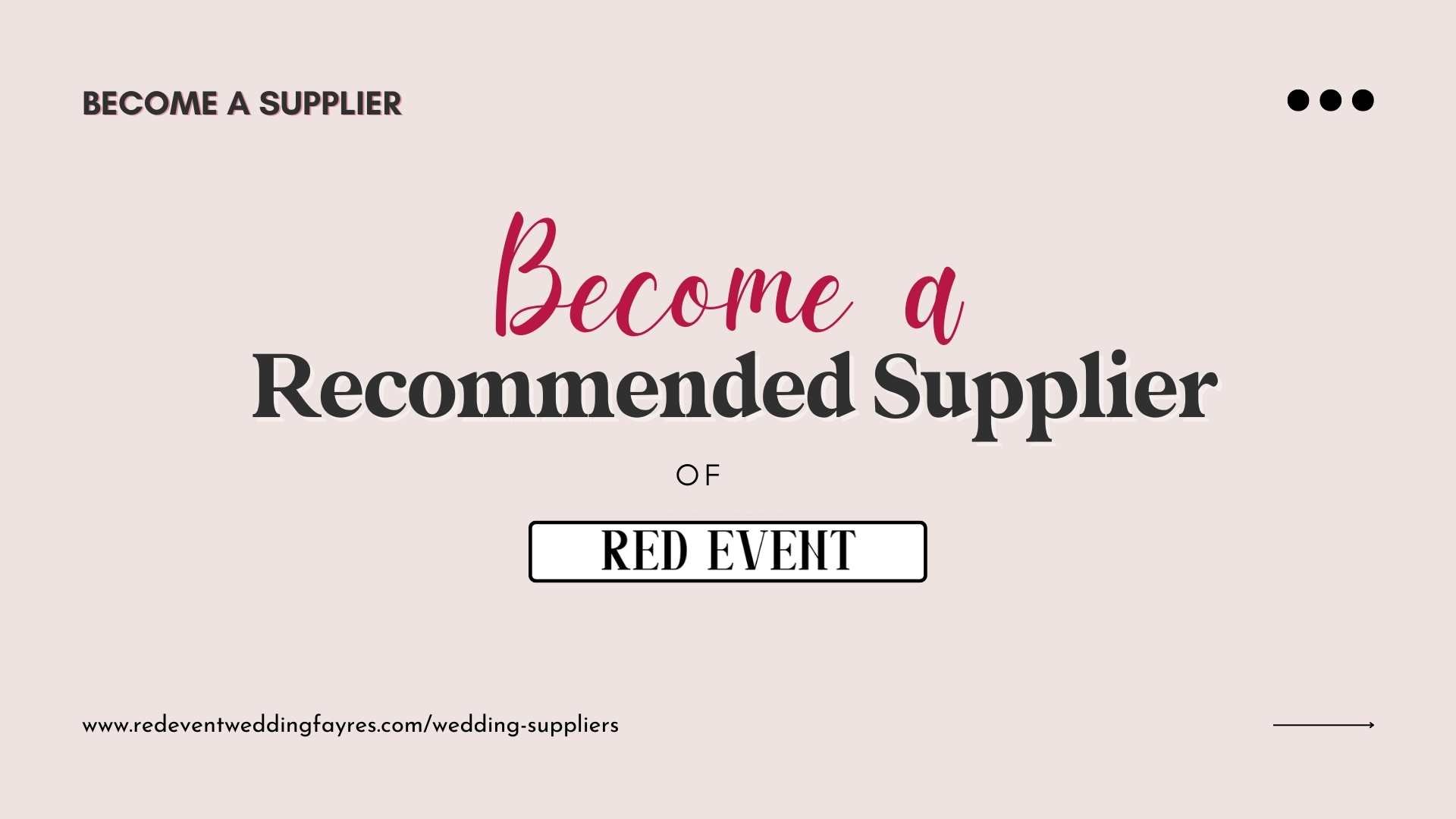 Become a Wedding Supplier Of Red Event — Red Event Online Wedding ...