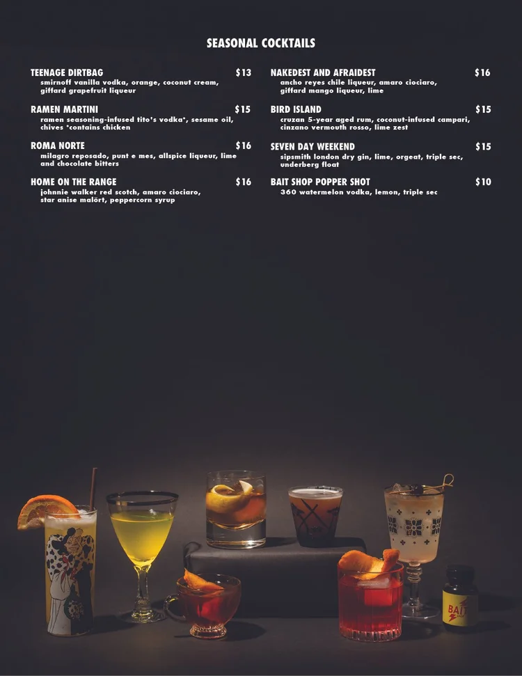 Menu — Bait Shop