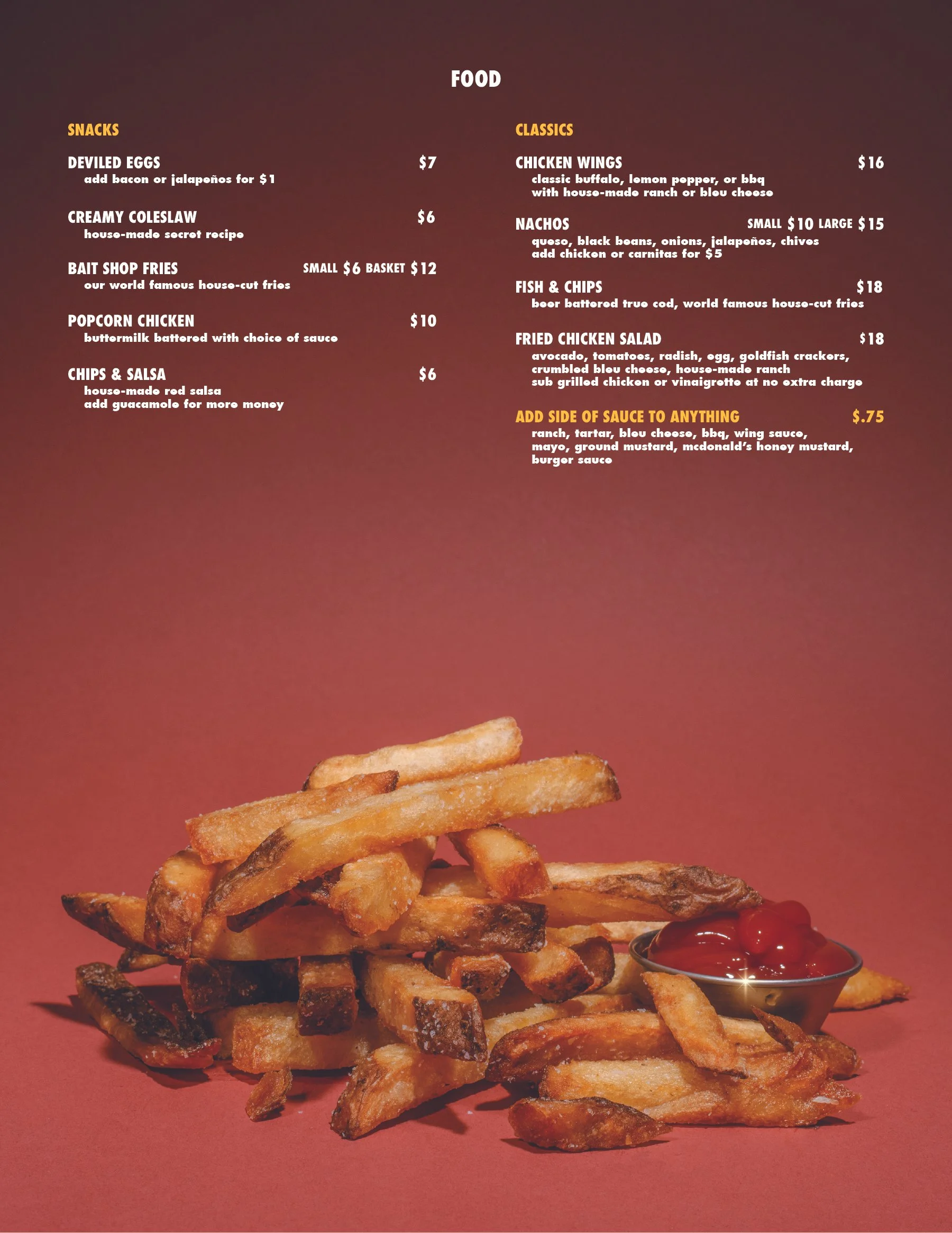 Menu — Bait Shop
