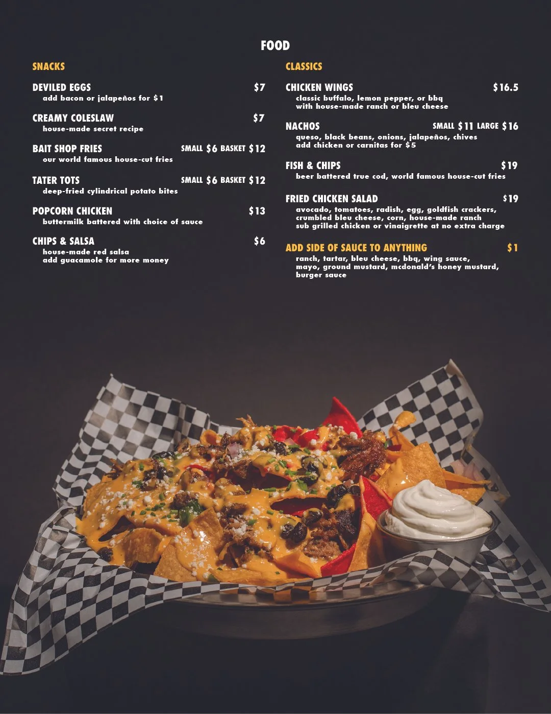 Menu — Bait Shop