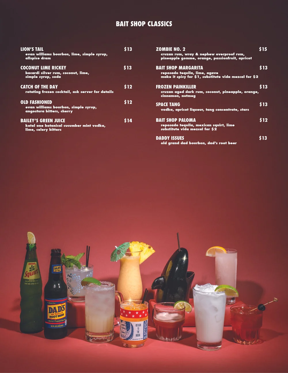 Menu — Bait Shop