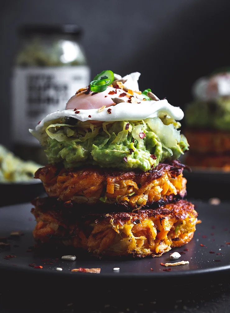 Kumara and Sauerkraut Rosti