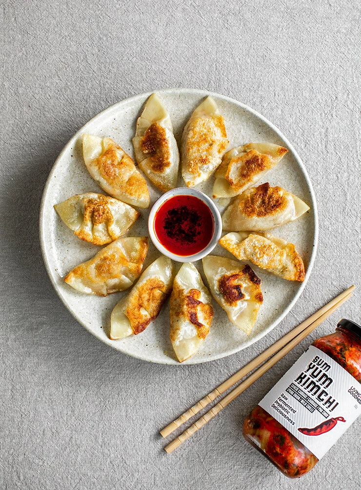 Kimchi, Mushroom and Pork Dumplings