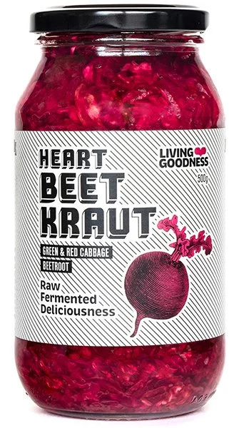 NZ-made beetroot Sauerkraut - Heartbeet Kraut