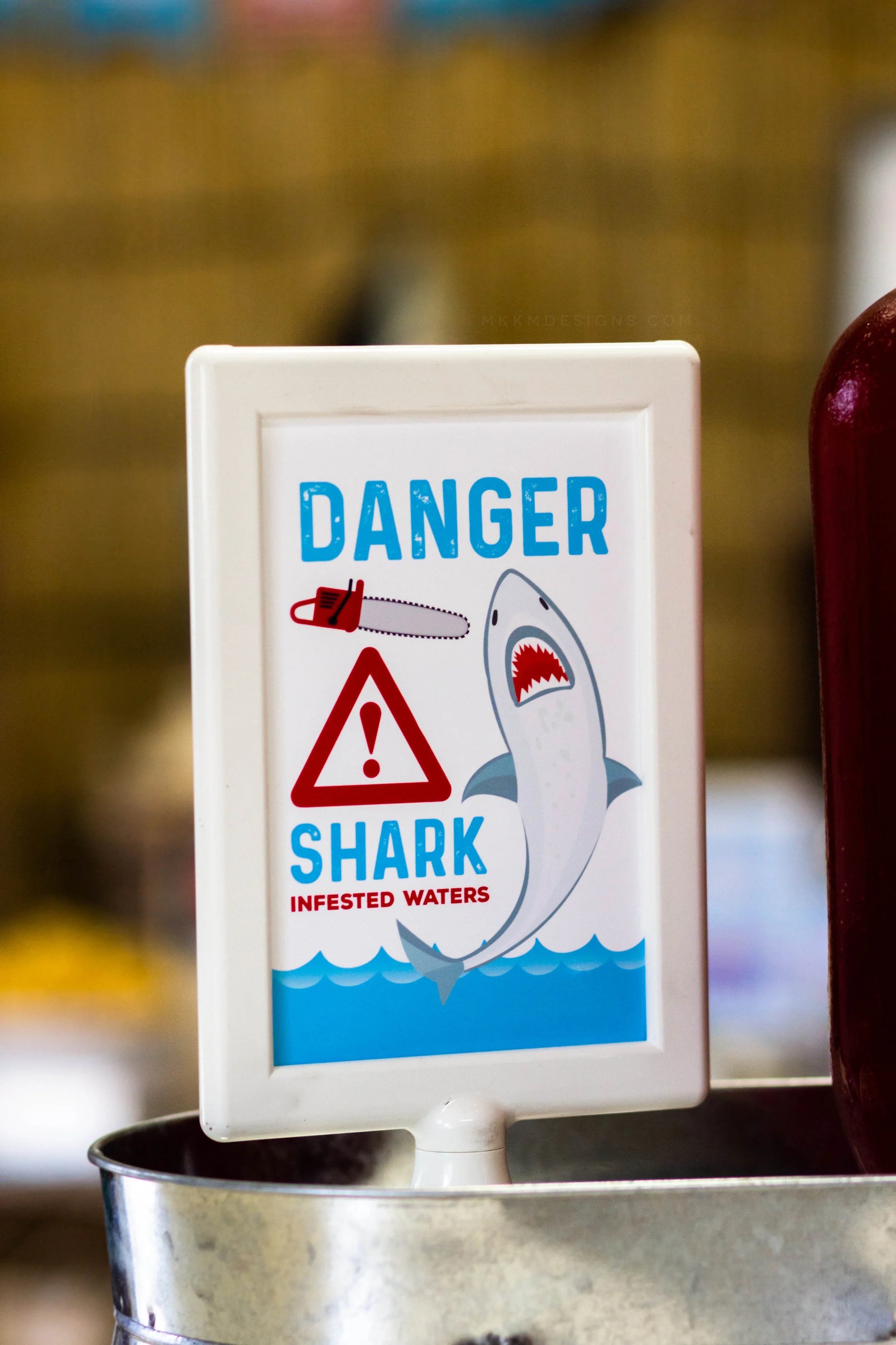 Shark Infested Waters Sign