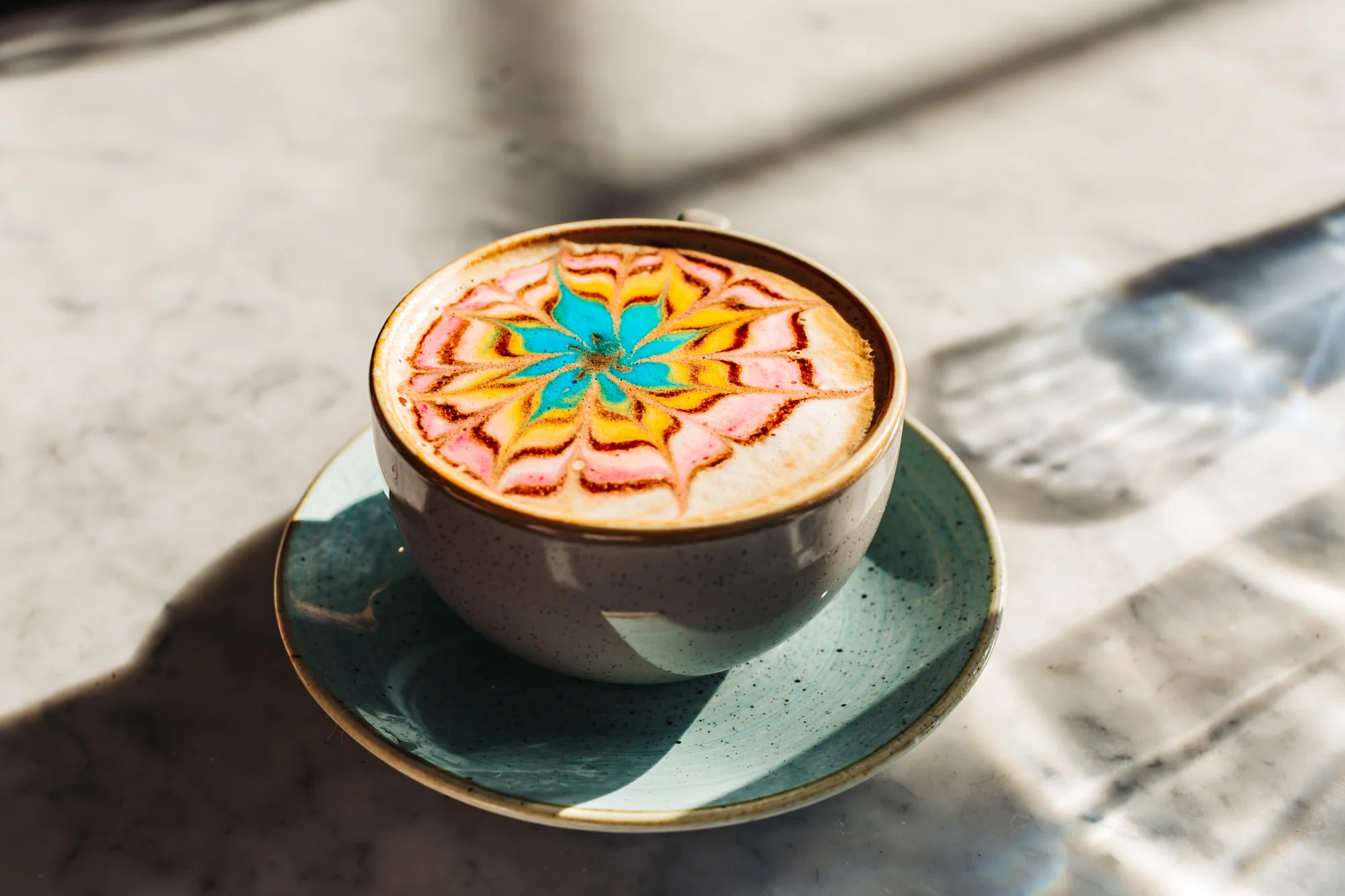 The Most Beautiful Color Burst Latte at The Butcher, The Baker, The ...