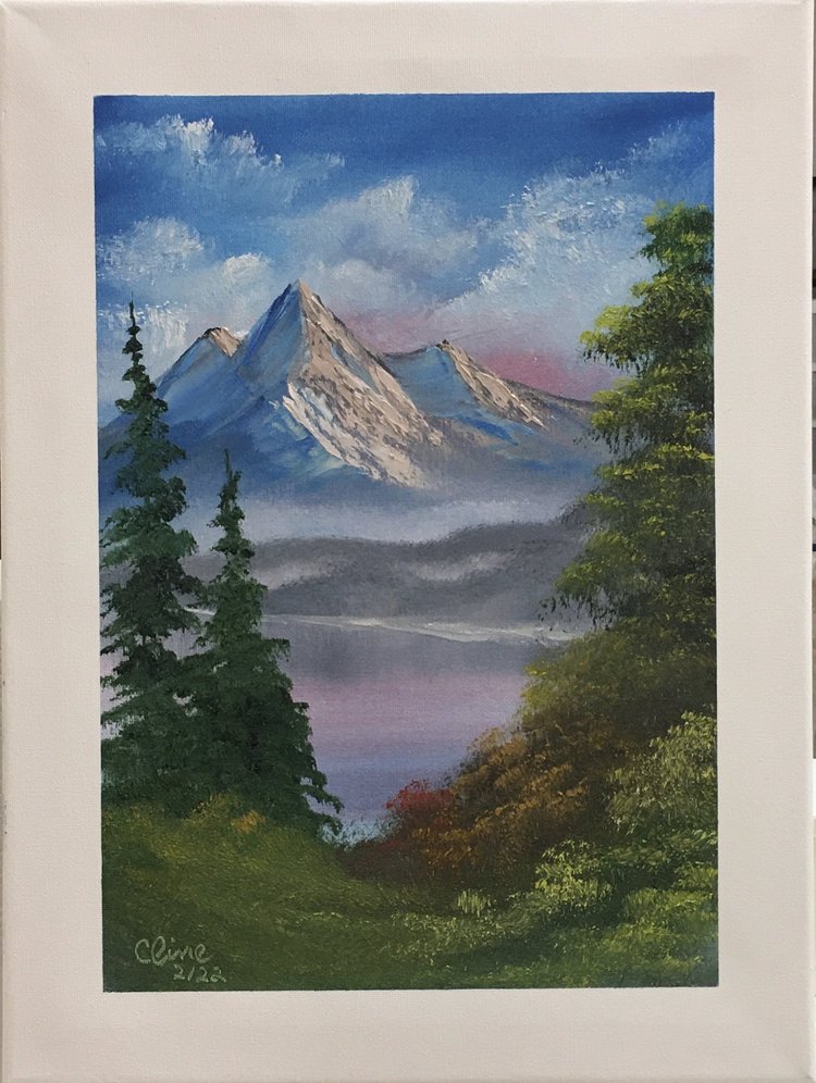 Bob Ross Mountain Painting