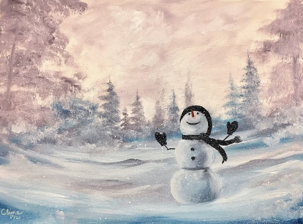 Snowman Painting