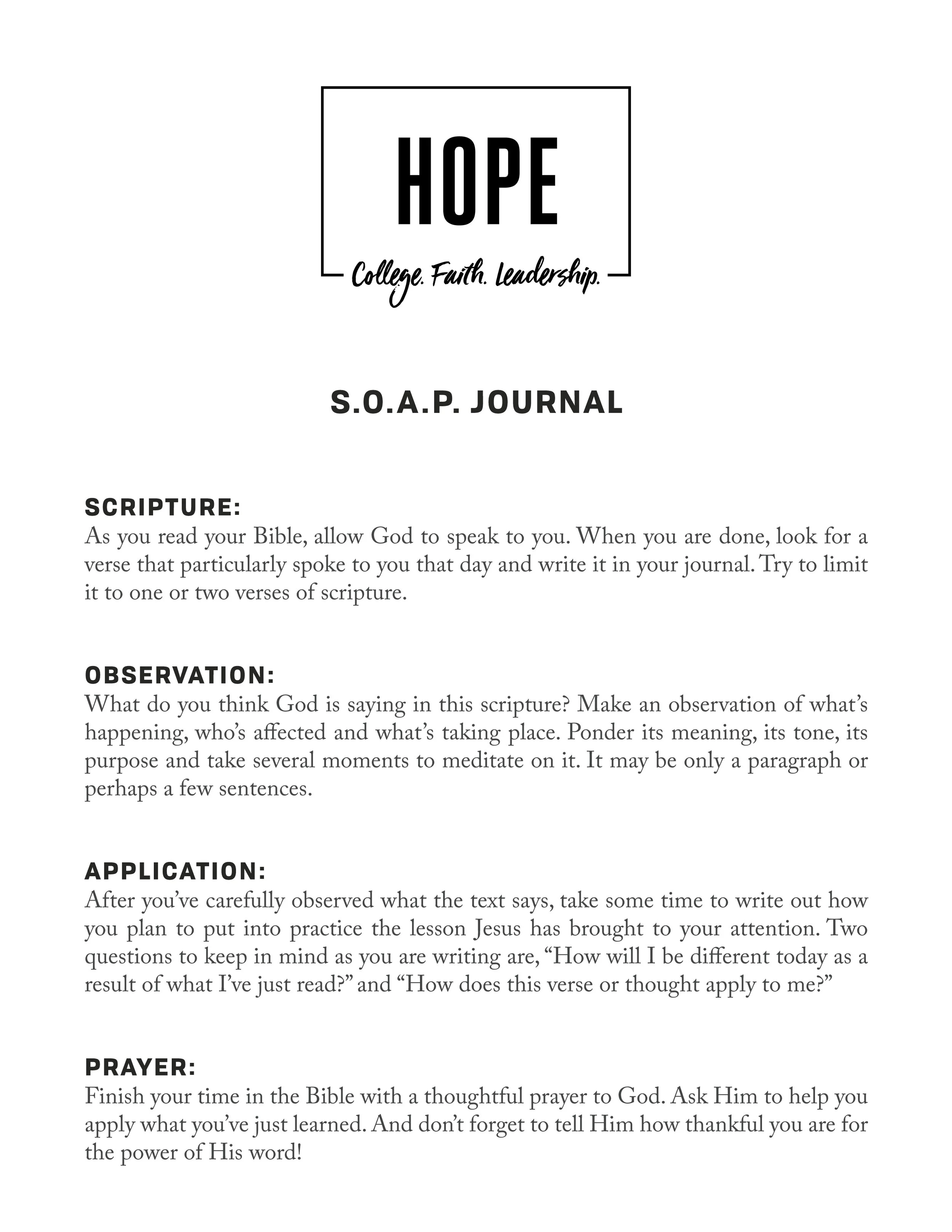 RESOURCES | Hope Church