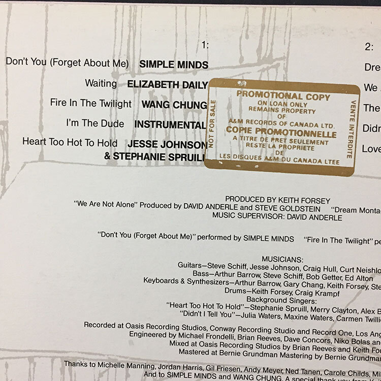 The Breakfast Club Soundtrack