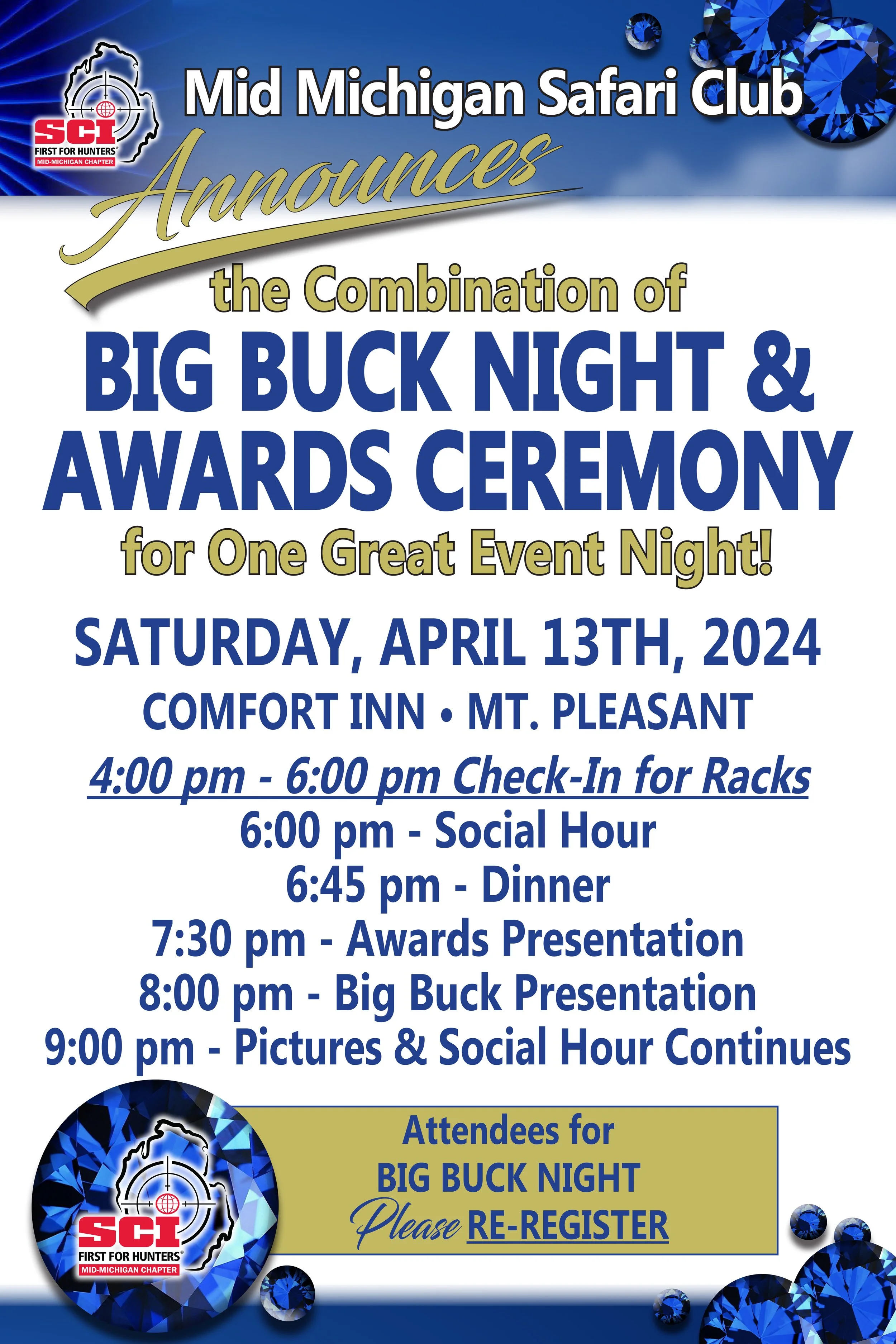 Big Buck Night & Awards Ceremony — Mid-Michigan Chapter SCI