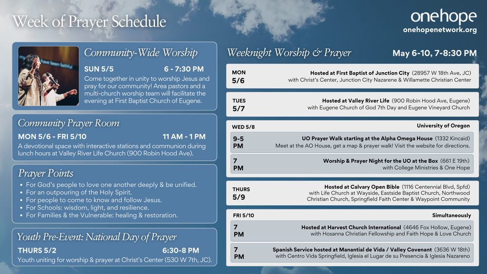 Calendar — One Hope