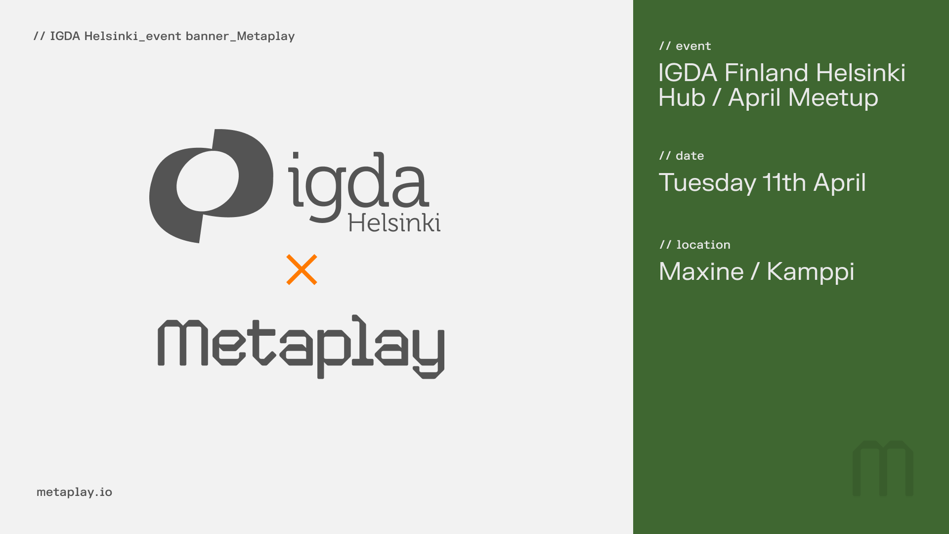 IGDA Helsinki April Meetup with Metaplay — IGDA Finland