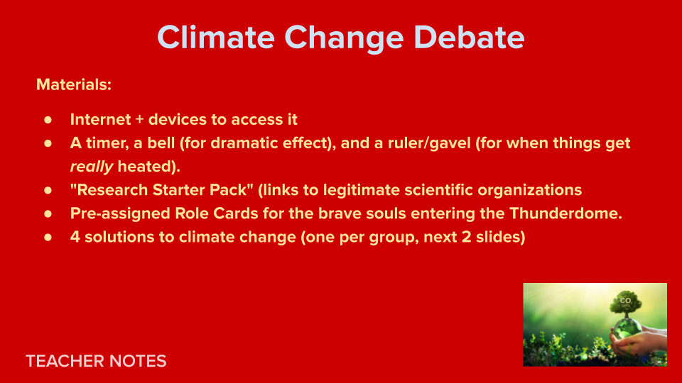 CRUSH SCHOOL - Earth Science Classroom Debate: Arguments for and ...