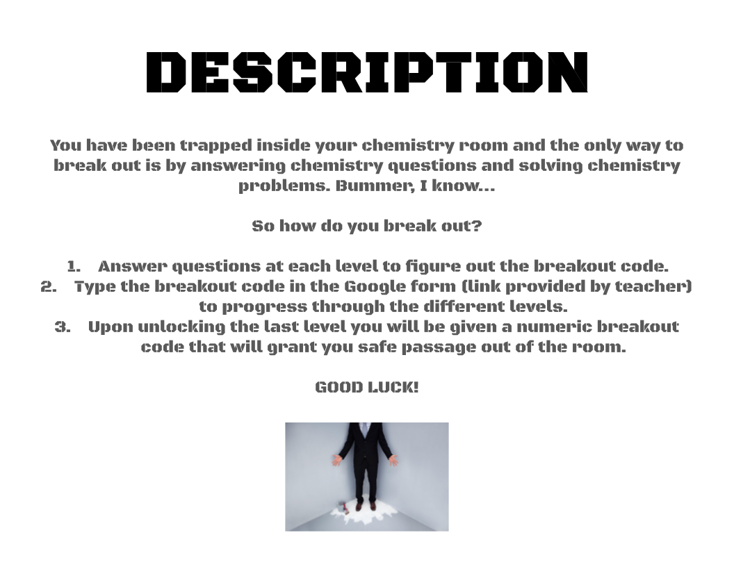 CRUSH SCHOOL - Chemistry Breakout: Gas Laws & Properties Escape Room ...
