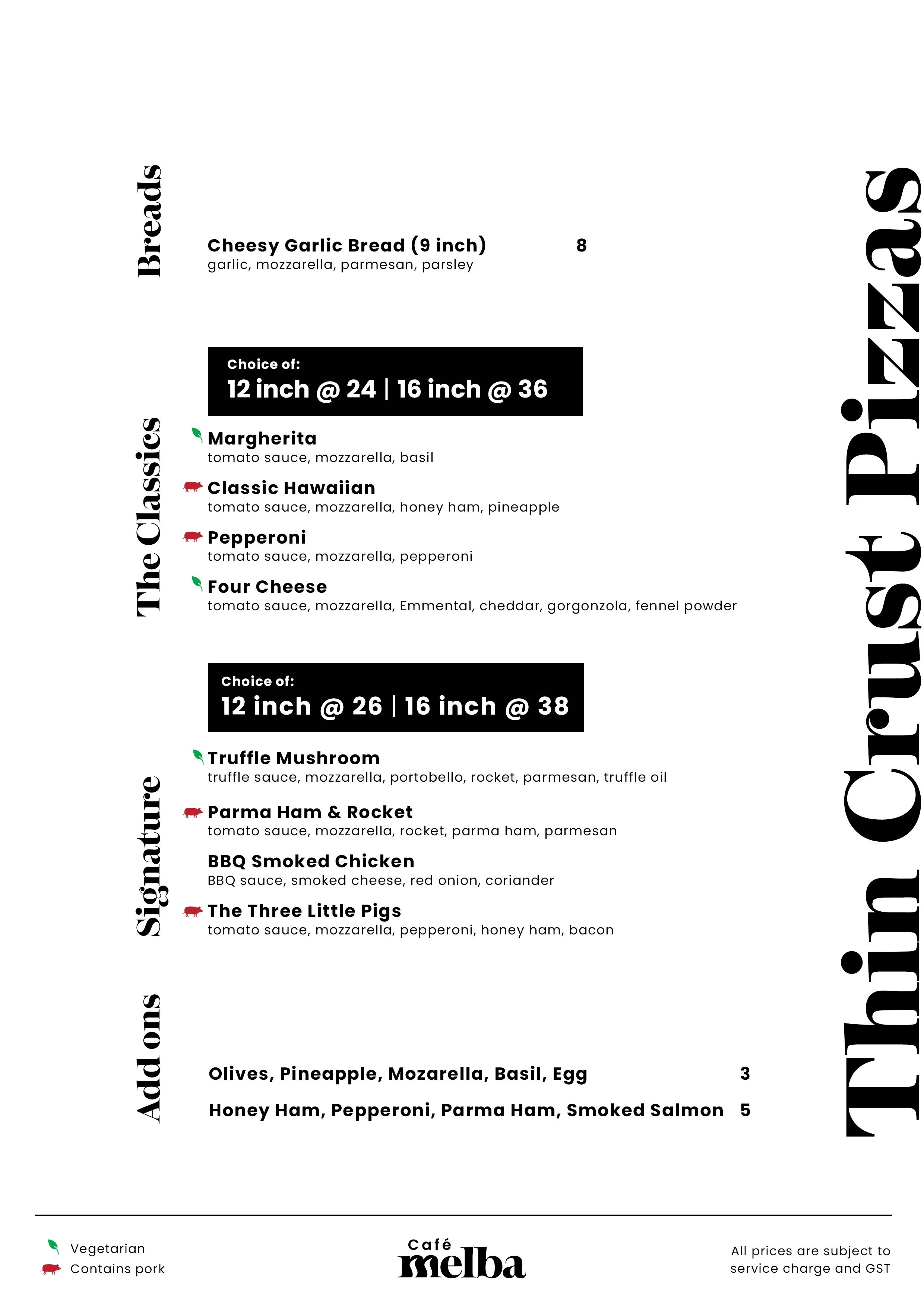 Cafe Melba | Mediapolis Menu — Cafe Melba : Singapore's favourite Pet ...