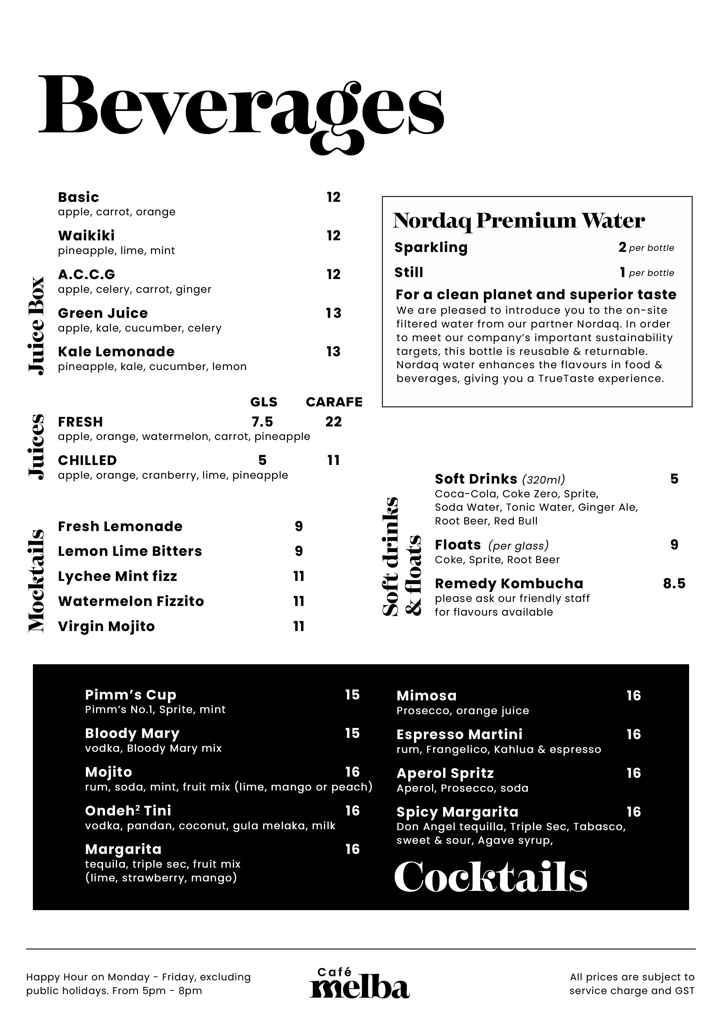 Cafe Melba | Mediapolis Menu — Cafe Melba : Singapore's favourite Pet ...