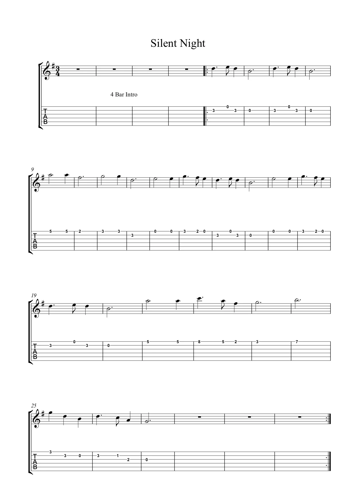 Guitar Chords Silent Night guitar-chords-silent-night