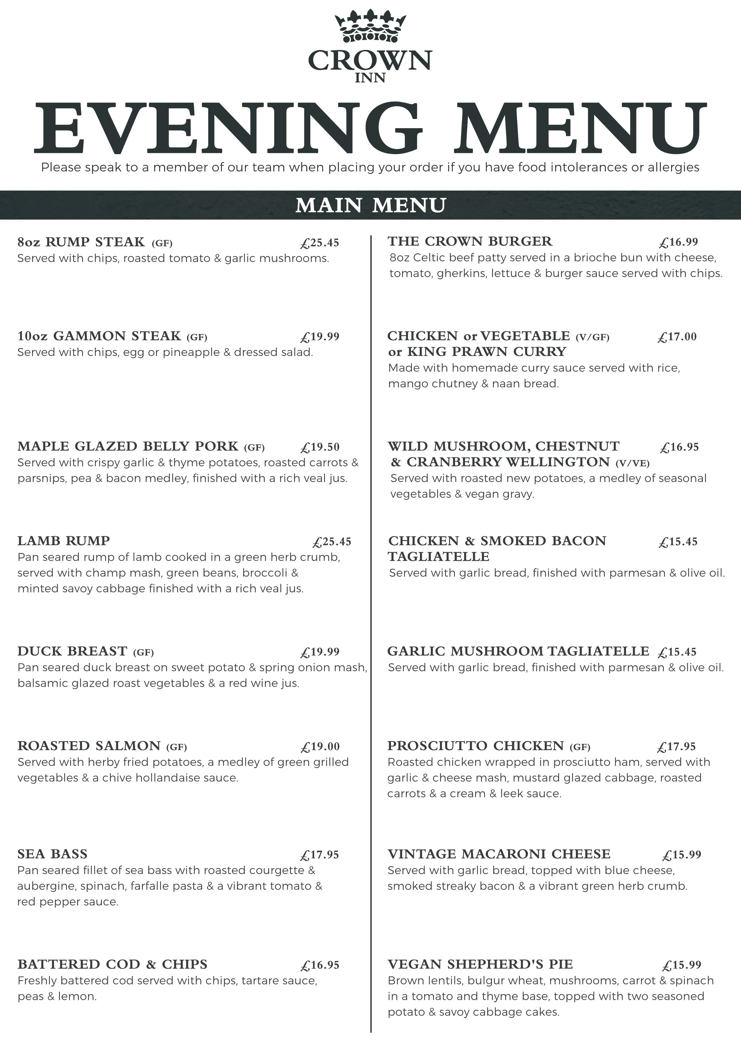 EAT AT THE CROWN INN — Croeso Grwp