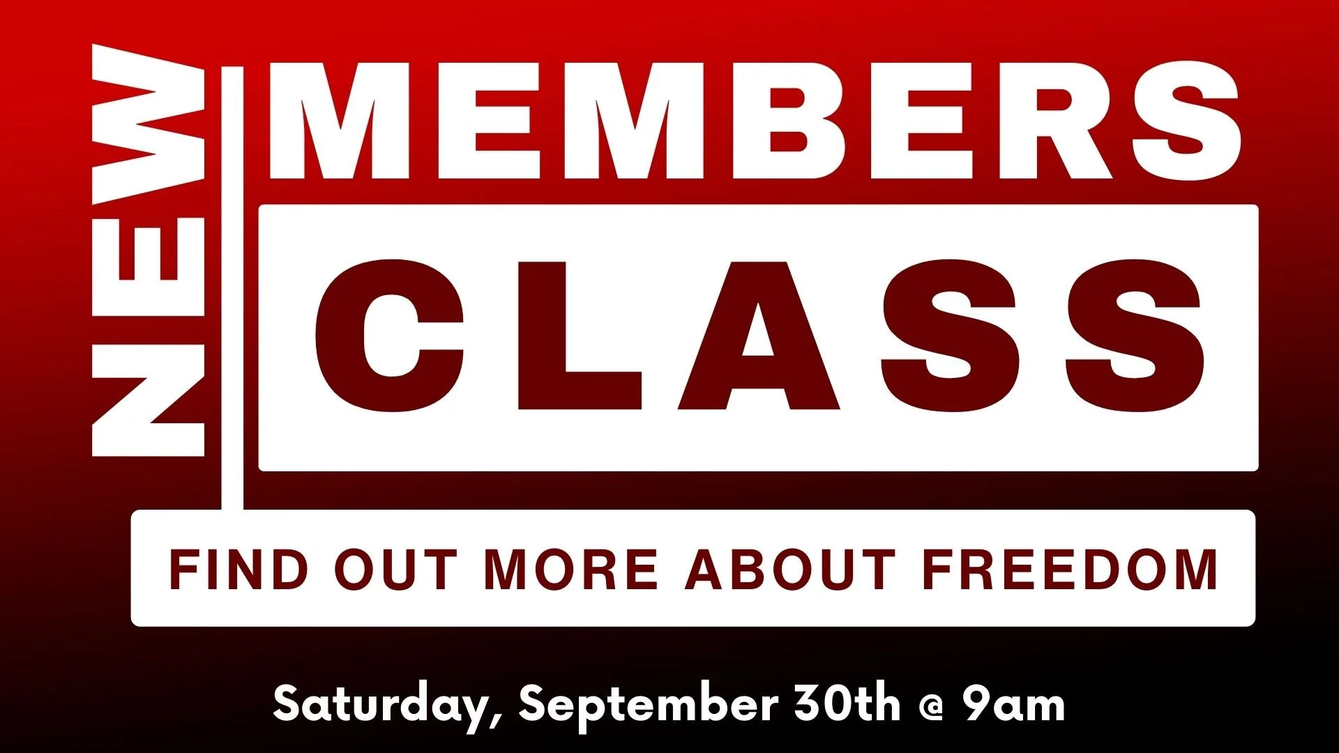 Upcoming Events — Freedom Church Baltimore