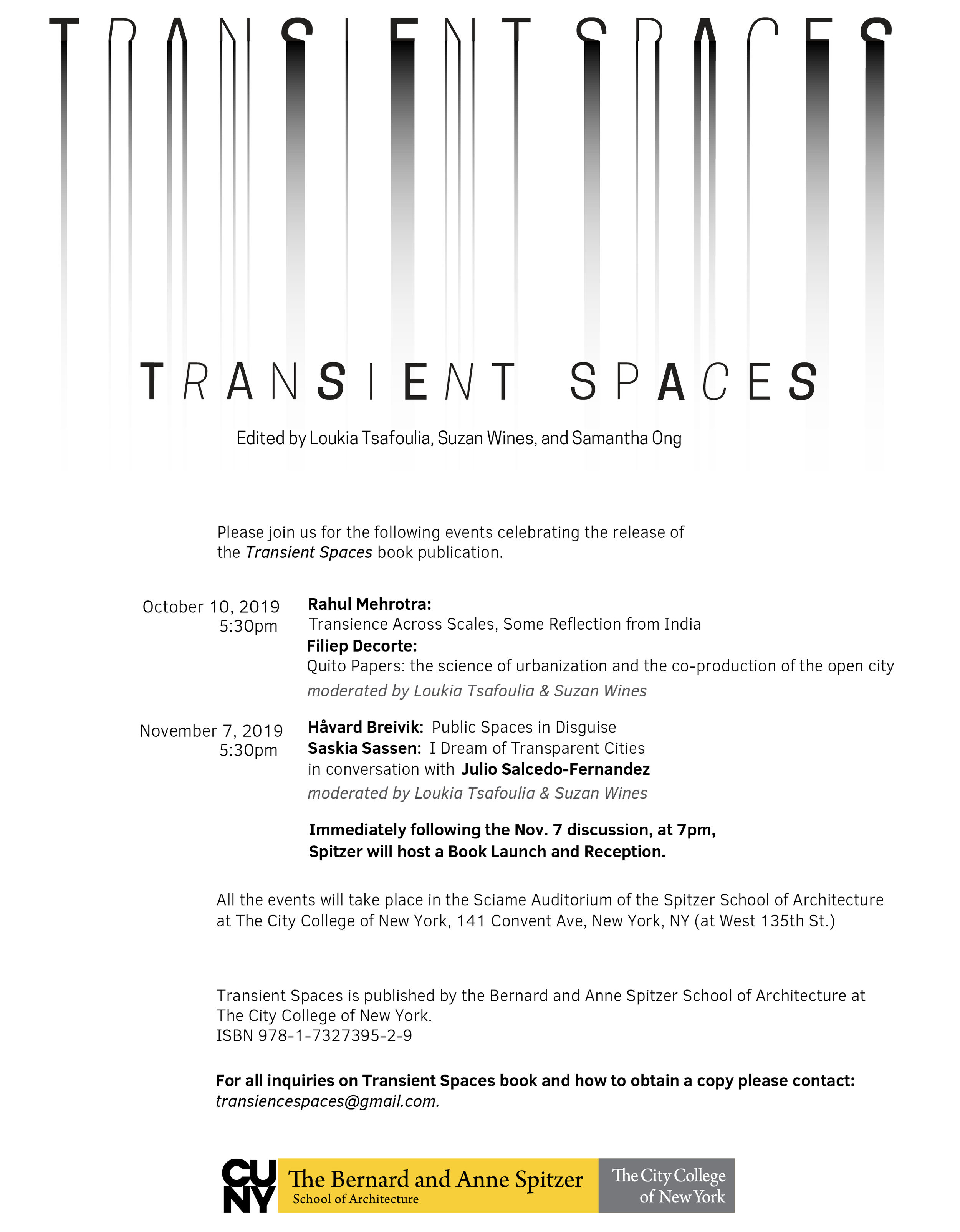Transient Spaces Book Release — I-BEAM