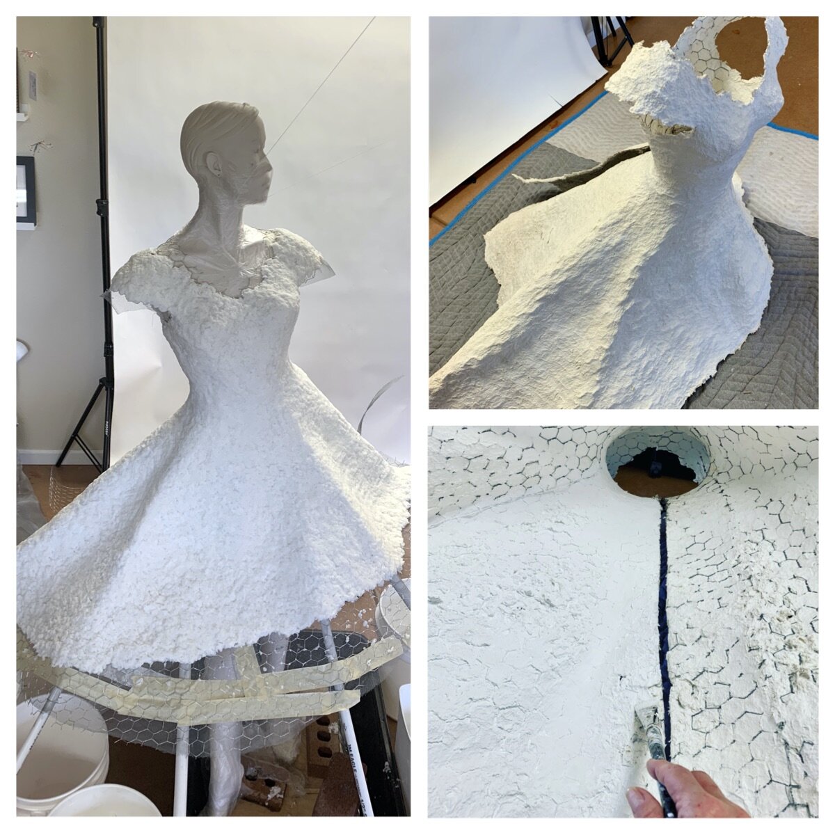 Paper Dress Sculptures — Mattie O. Artworks