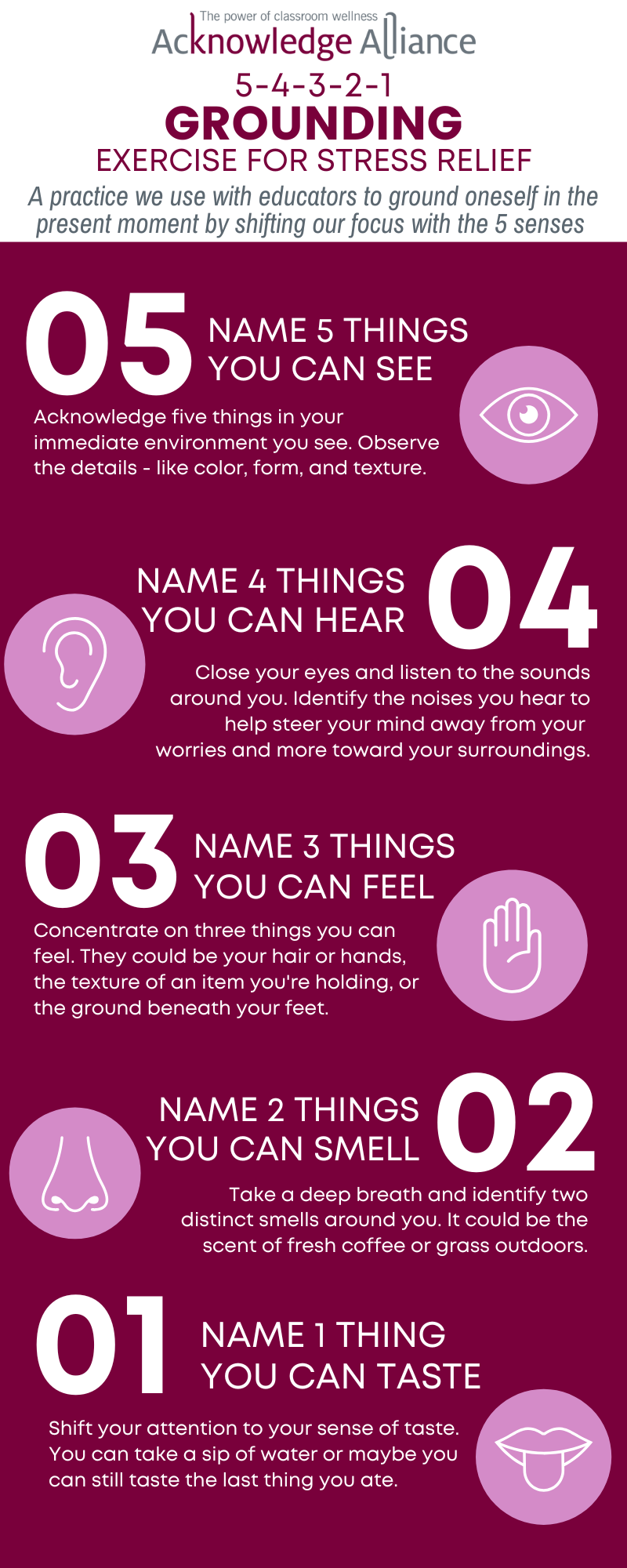 5-4-3-2-1 Grounding Exercise — Acknowledge Alliance